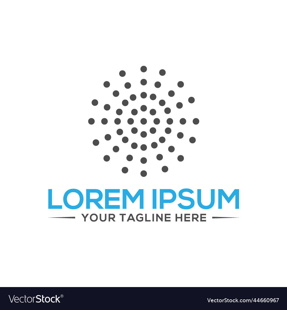 Unique tech logo design Royalty Free Vector Image