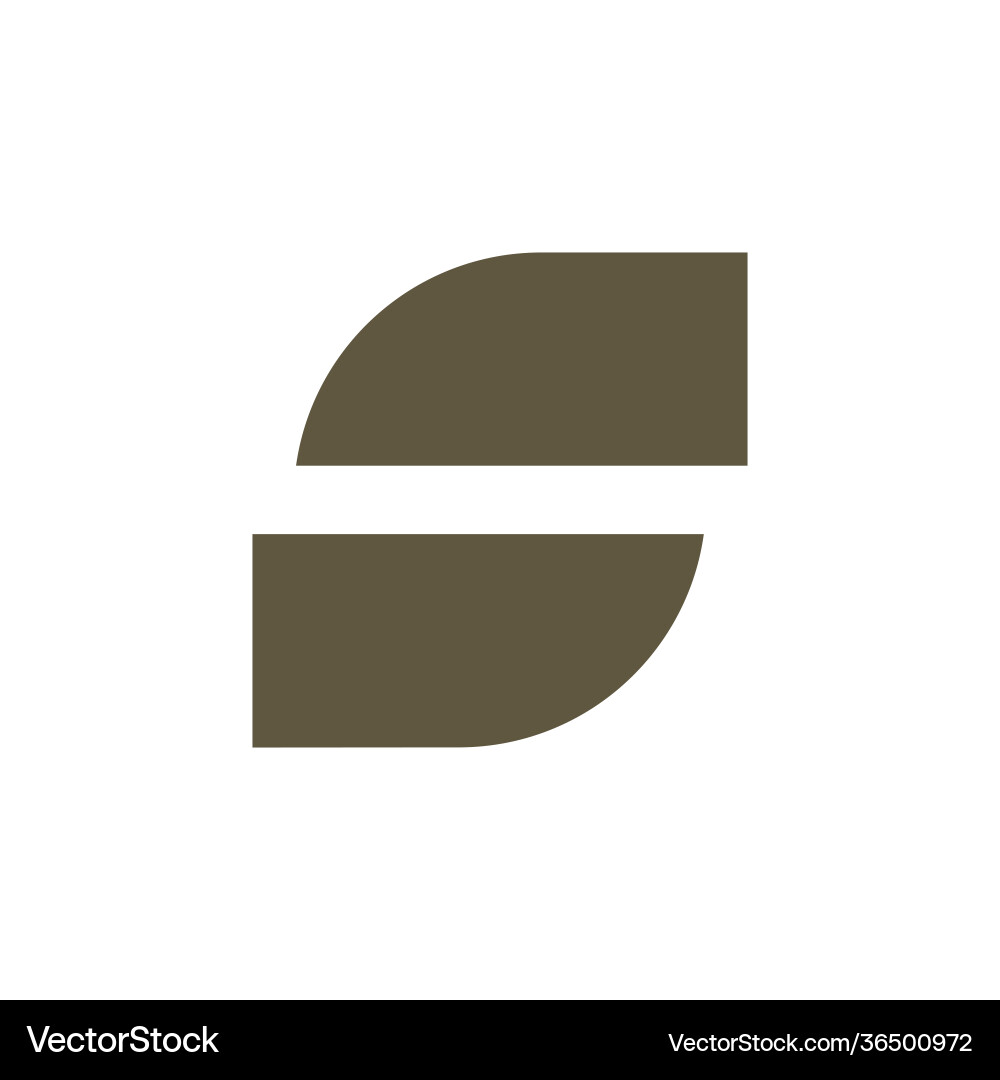 Abstract geometric letter s logo Royalty Free Vector Image