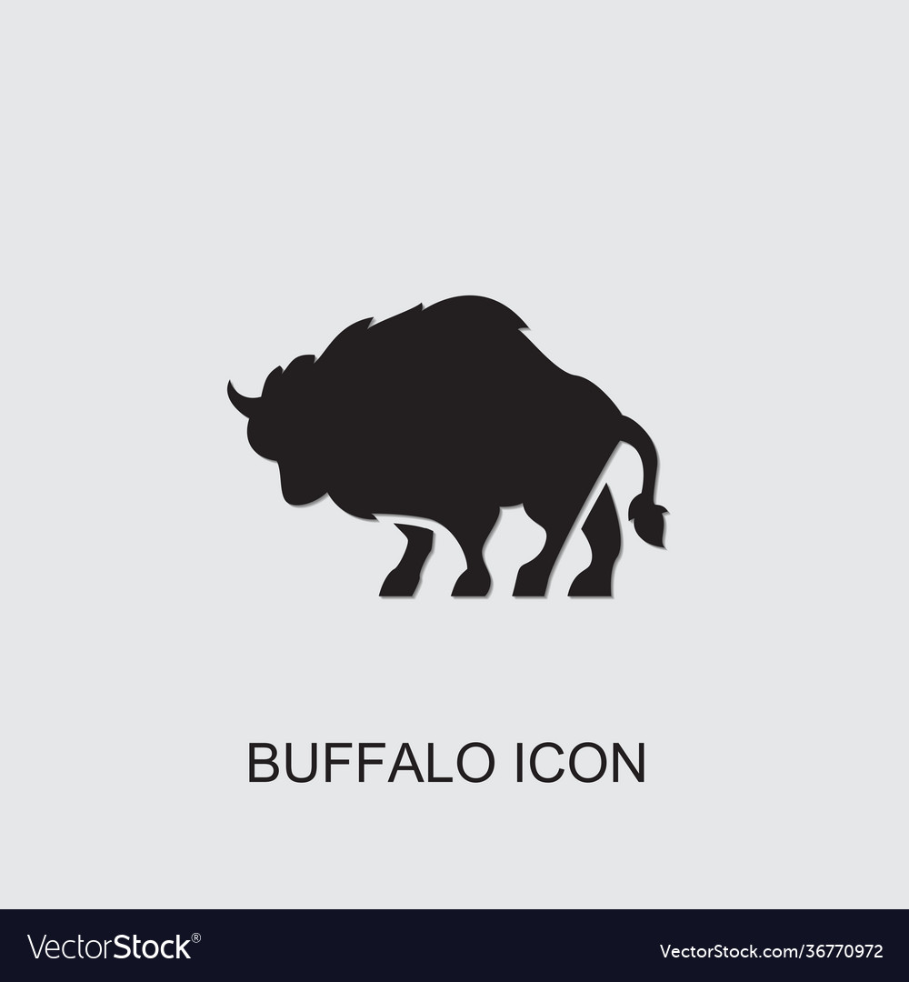 Buffalo icon Royalty Free Vector Image - VectorStock
