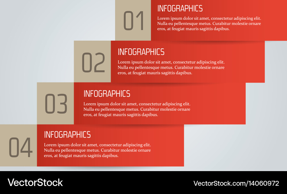 Business infographics template red color Vector Image