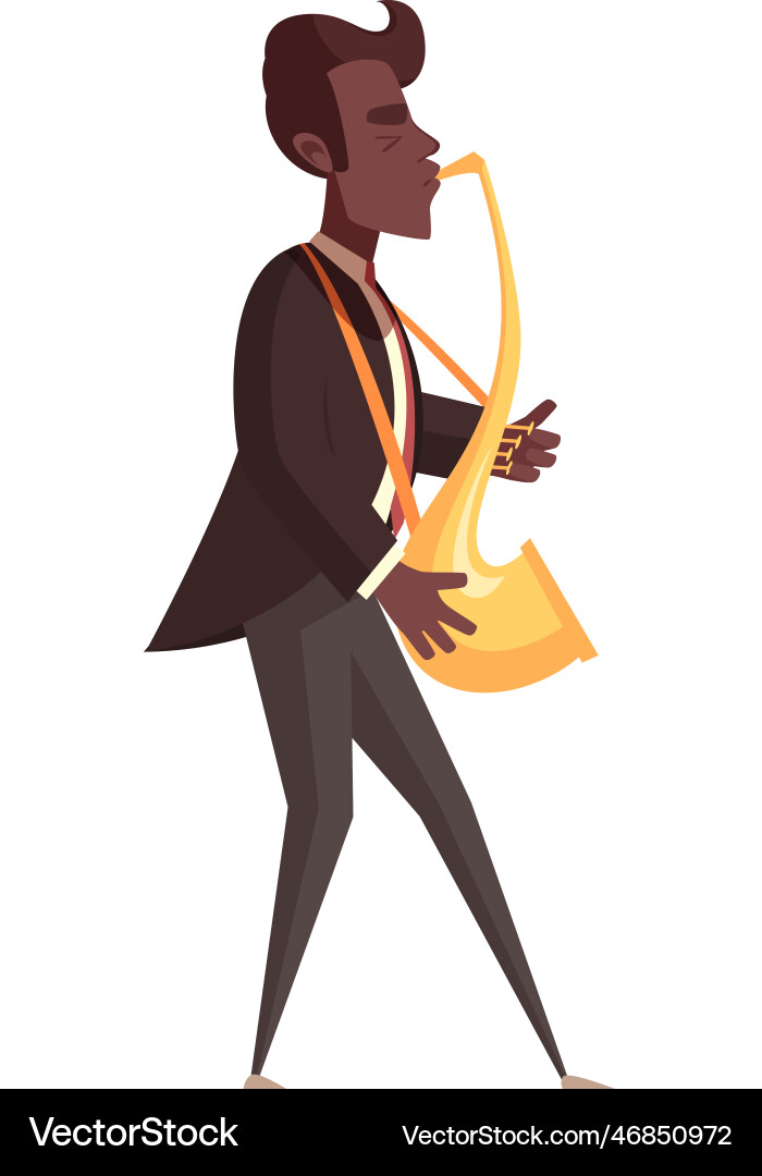 Cartoon jazz musician Royalty Free Vector Image