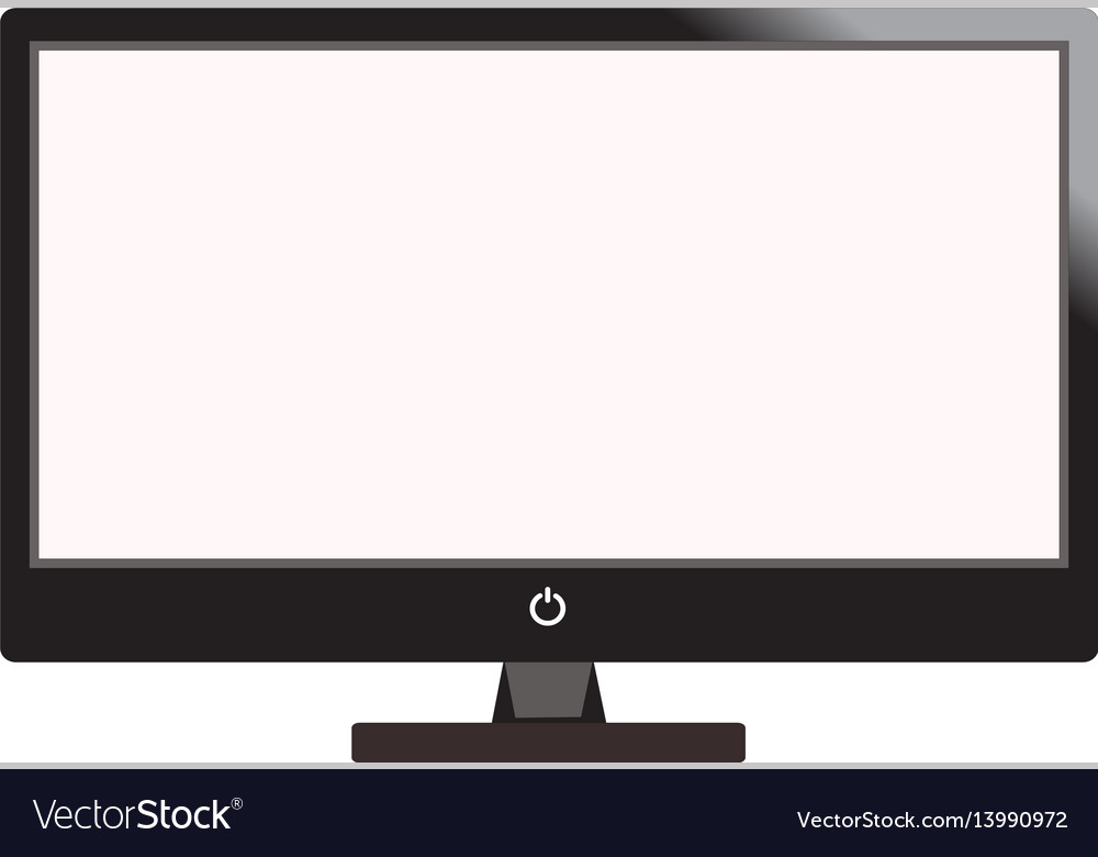 Computer display isolated on white Royalty Free Vector Image