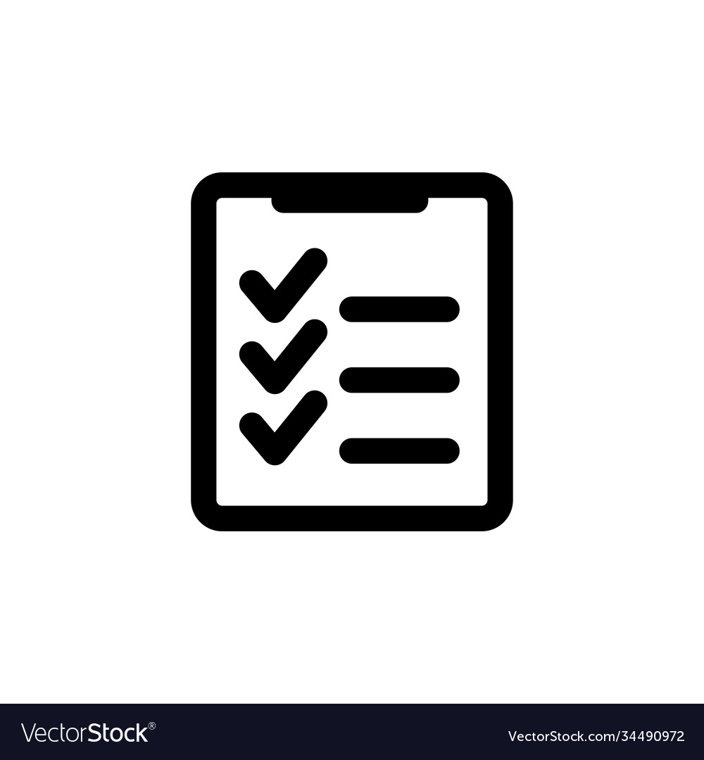 Document linear style sign for mobile concept Vector Image