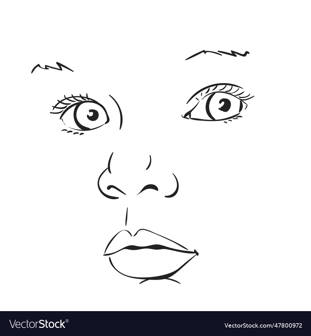 Face Royalty Free Vector Image - VectorStock