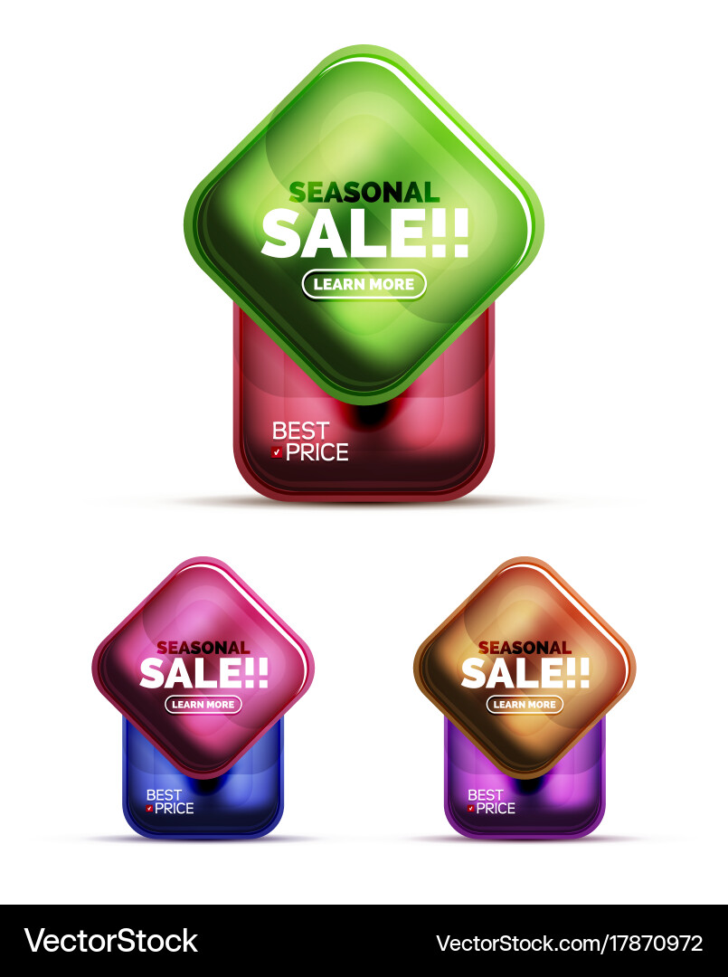 Glass sale icons Royalty Free Vector Image - VectorStock