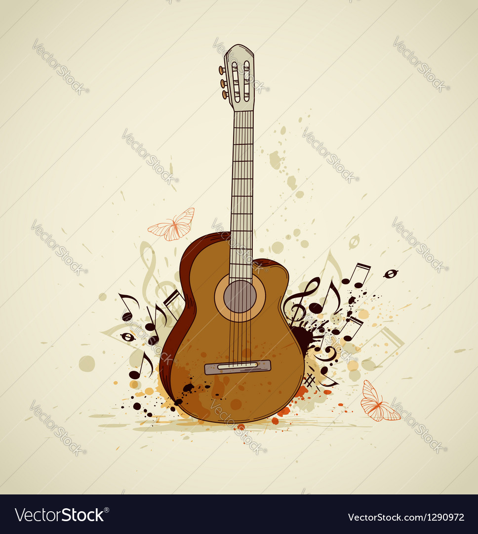 Guitar Royalty Free Vector Image - VectorStock