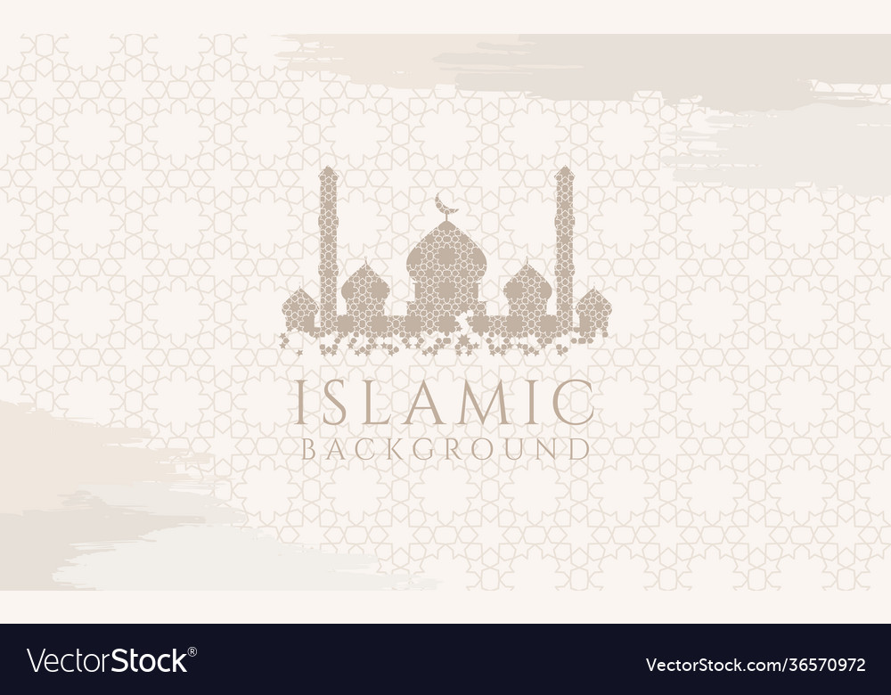 Islamic background design pattern Royalty Free Vector Image