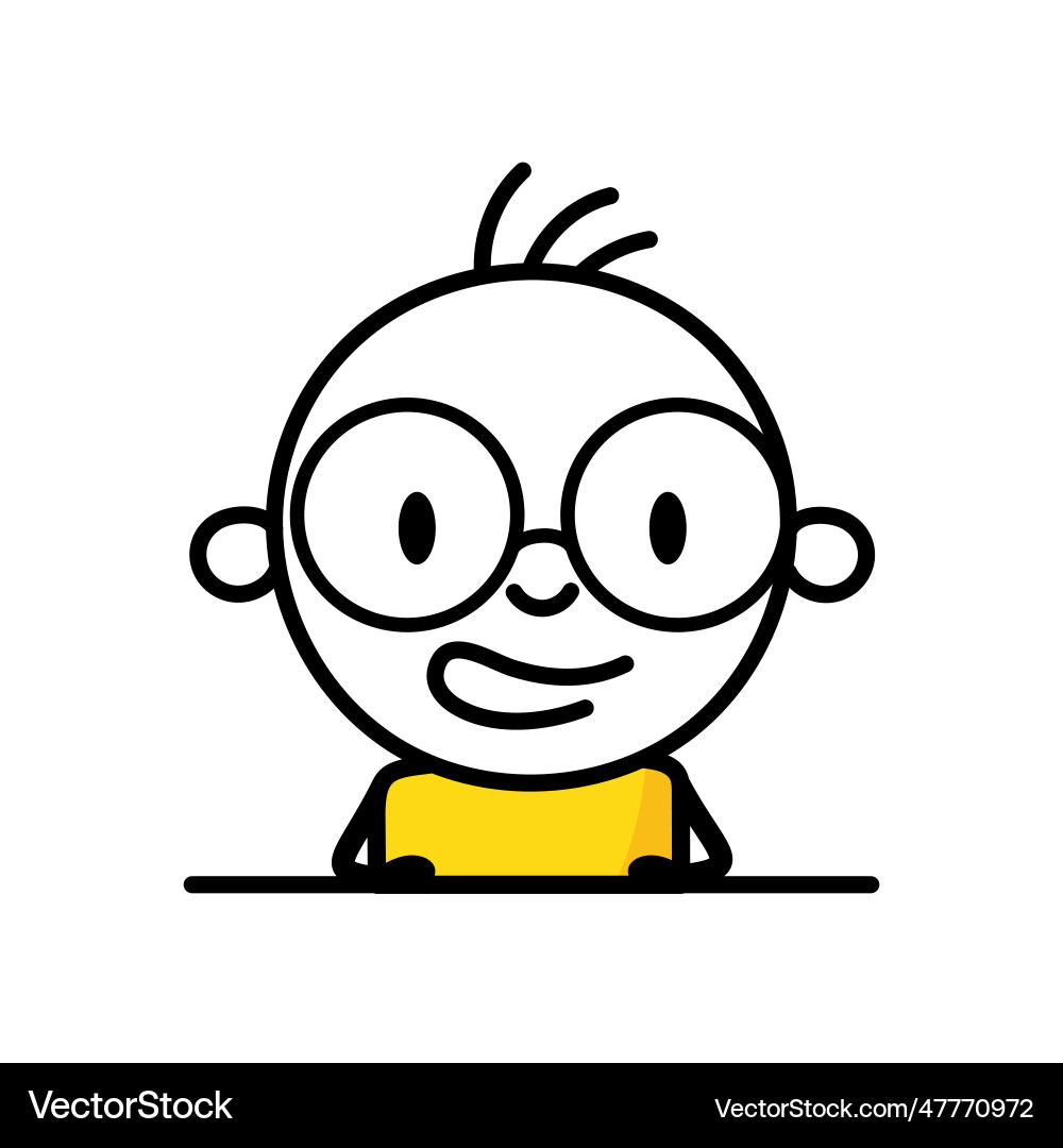 Man peeking out on white background cartoon Vector Image