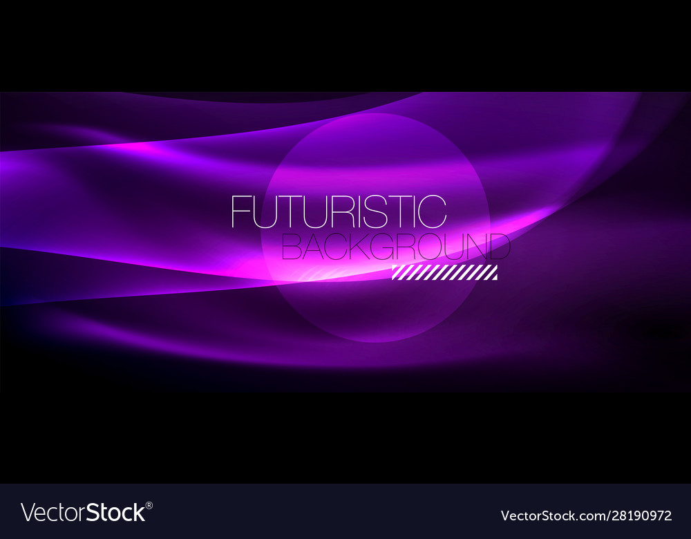 Neon light waves Royalty Free Vector Image - VectorStock