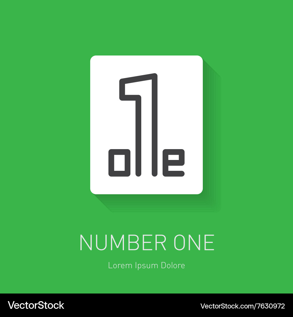 Number one sign corporate logo design template Vector Image