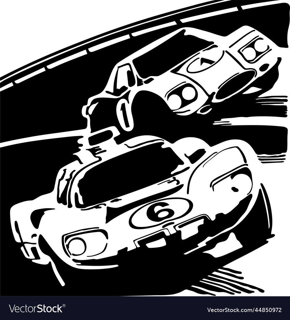 Race cars Royalty Free Vector Image - VectorStock