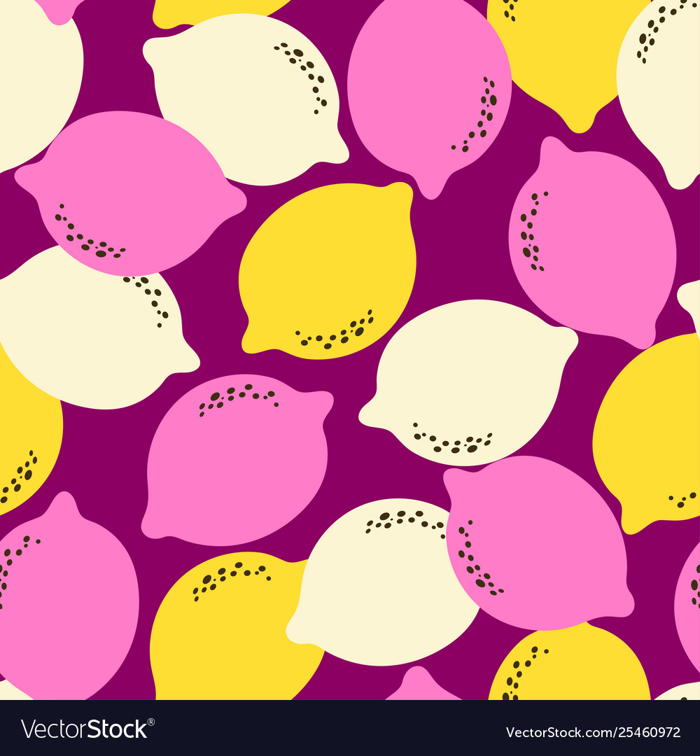 Seamless pattern with lemon Royalty Free Vector Image