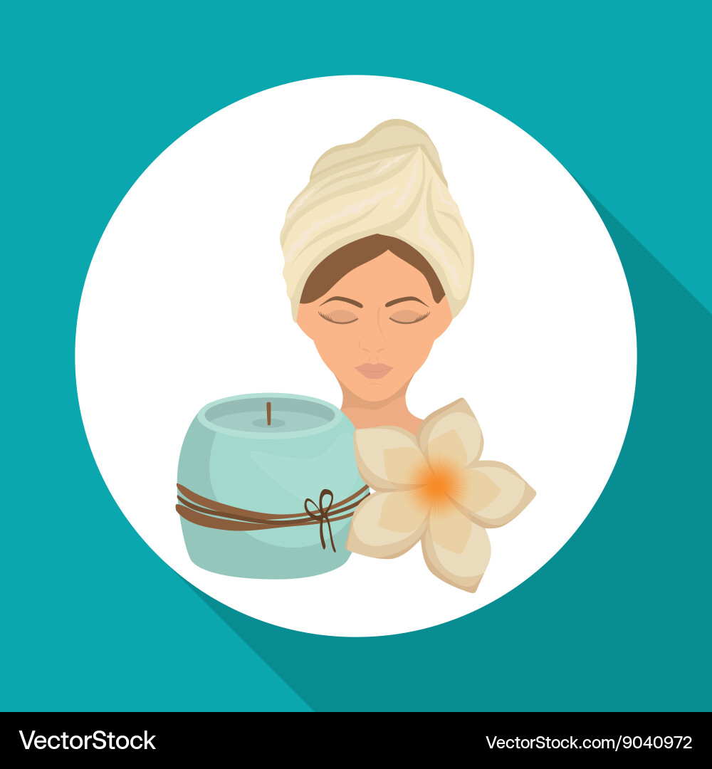 Spa center design skin care concept flat Vector Image