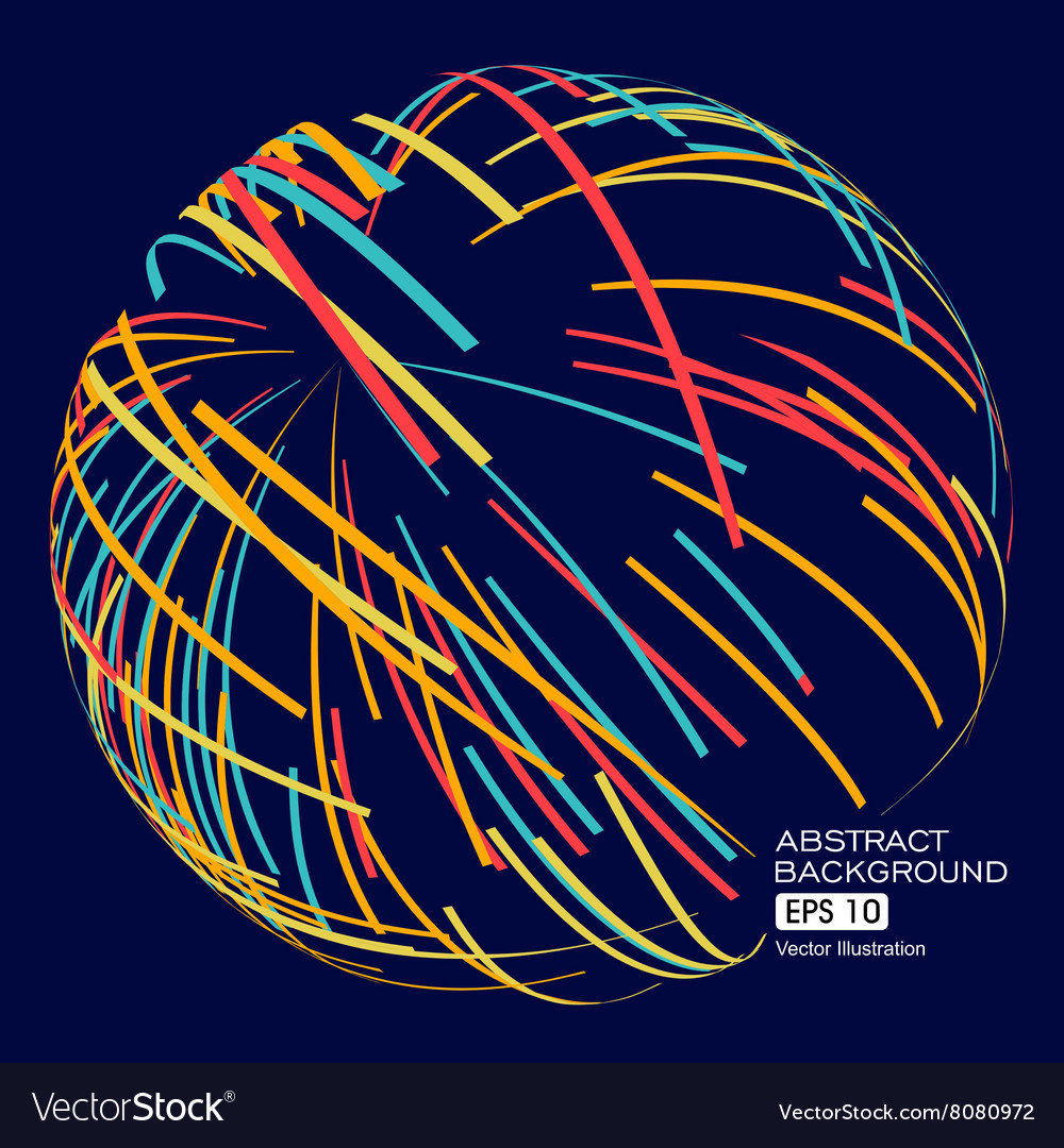 Three-dimensional sphere composed multicolored Vector Image