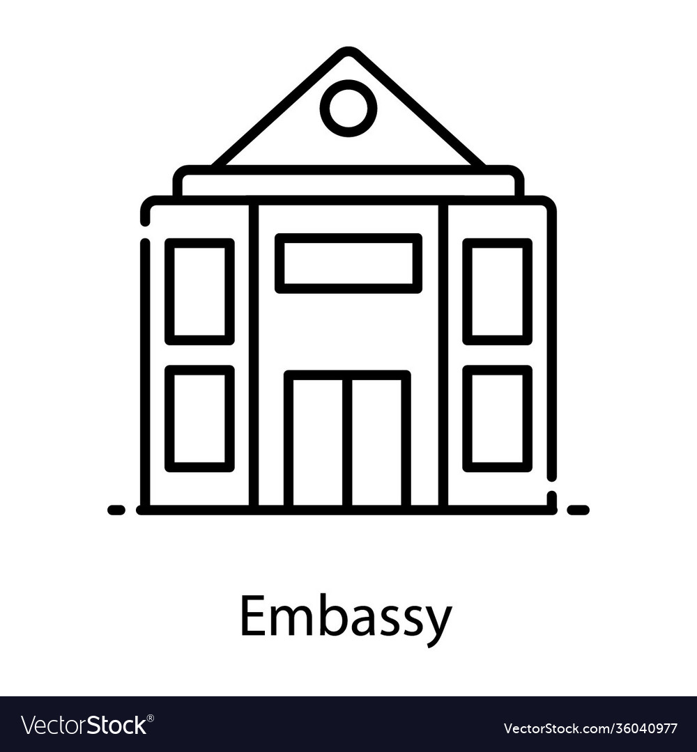 Embassy Royalty Free Vector Image - VectorStock