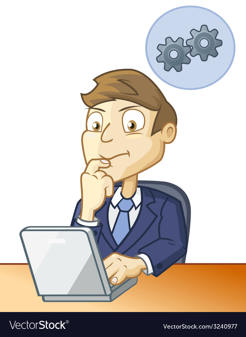 Looking for solution Royalty Free Vector Image