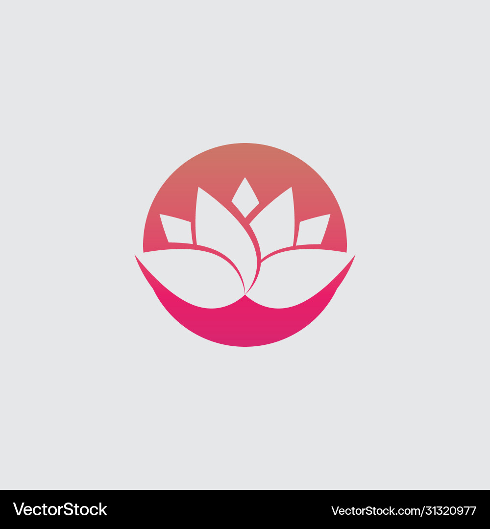 Lotus flower logo and symbol Royalty Free Vector Image