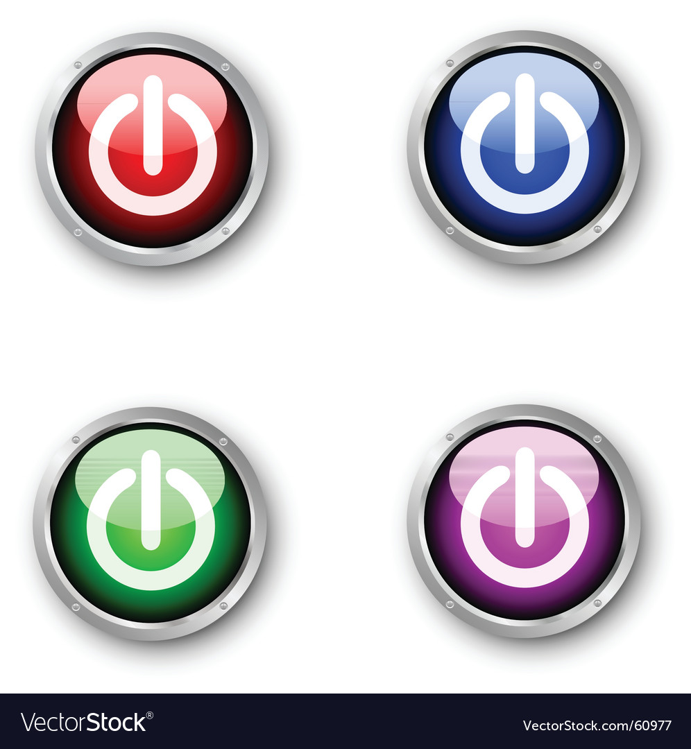 Power buttons Royalty Free Vector Image - VectorStock