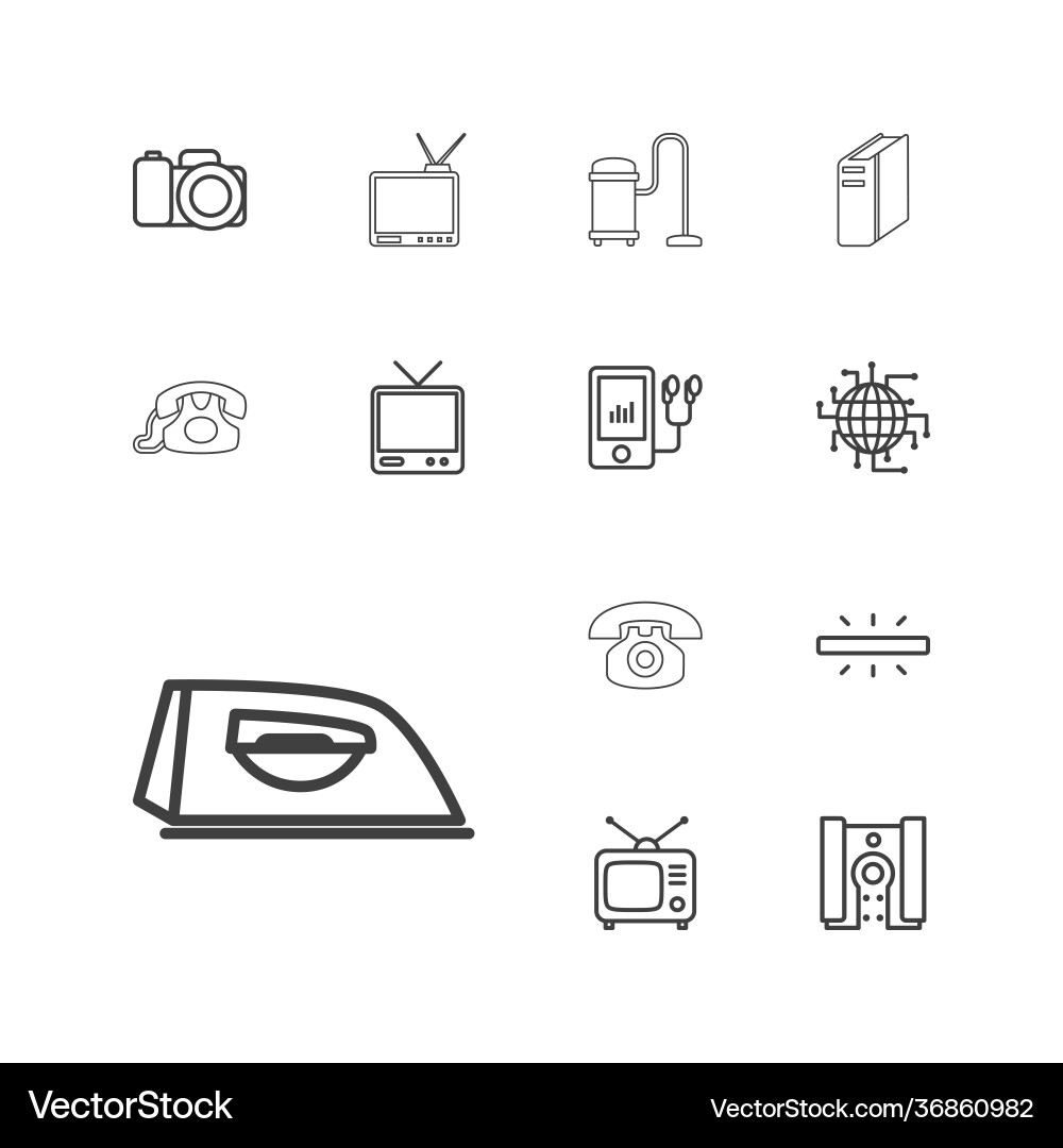 Electronics icons Royalty Free Vector Image - VectorStock