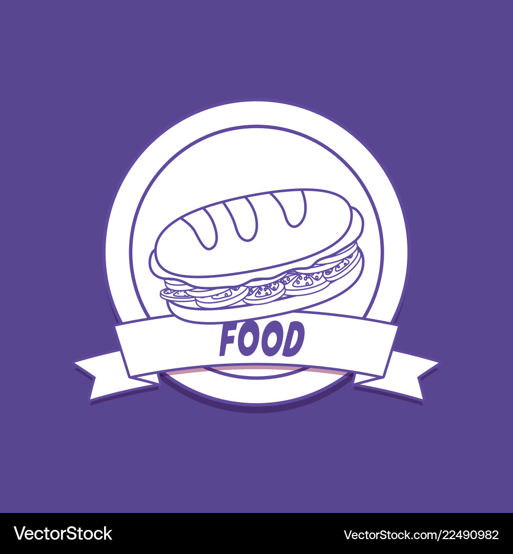Emblem of food design Royalty Free Vector Image