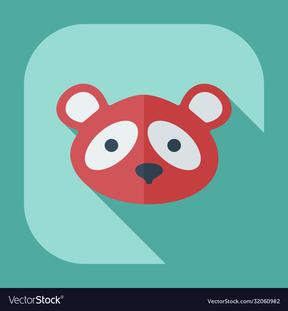 Flat modern design with shadow icons pandas Vector Image