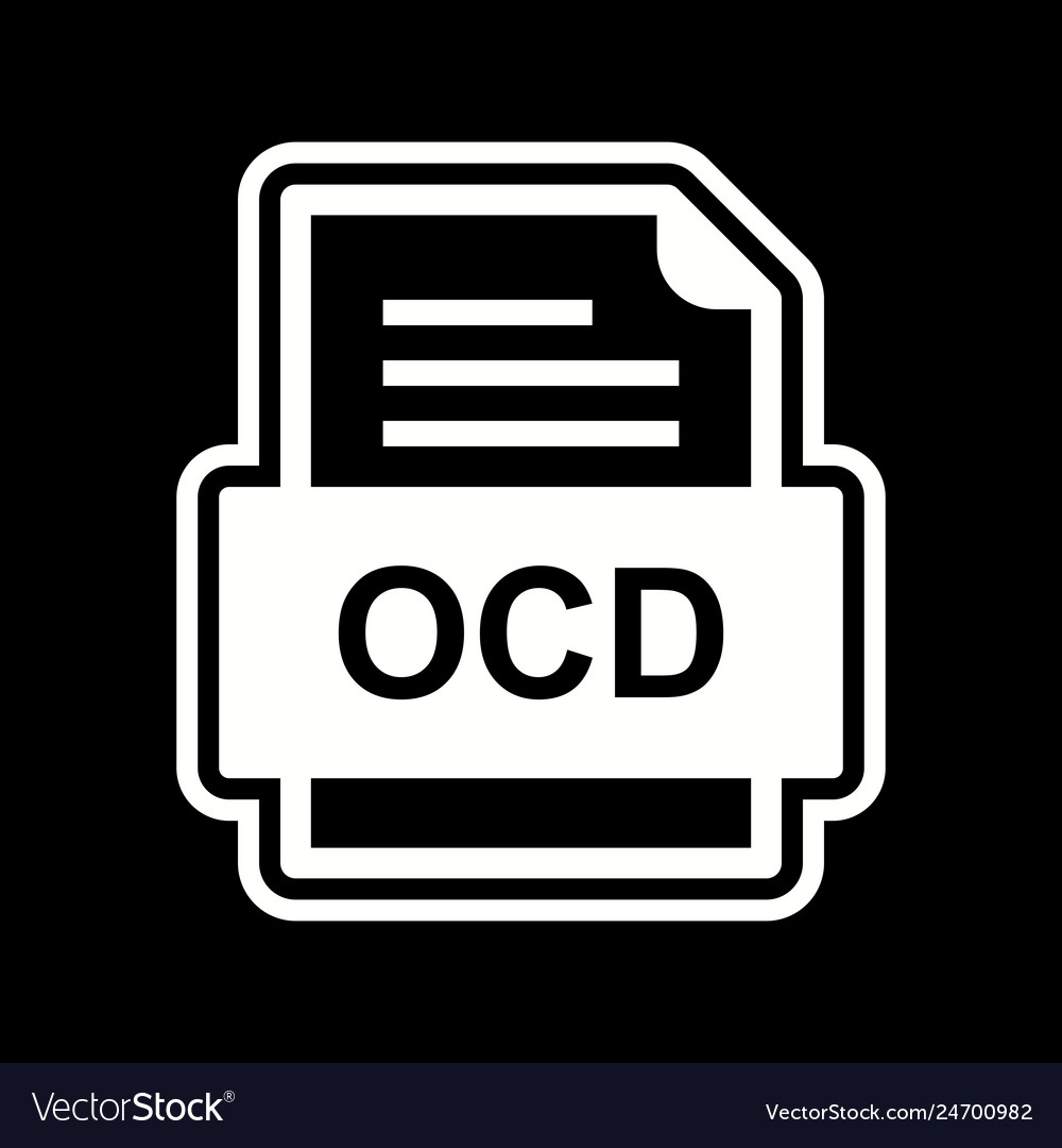 Ocd file document icon Royalty Free Vector Image