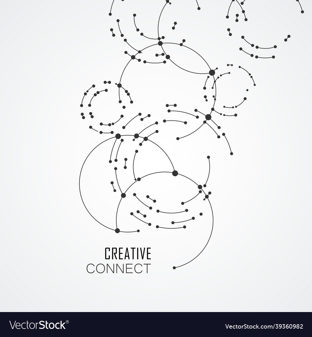 Points connecting circles background Royalty Free Vector Points connecting circles background Royalty Free Vector