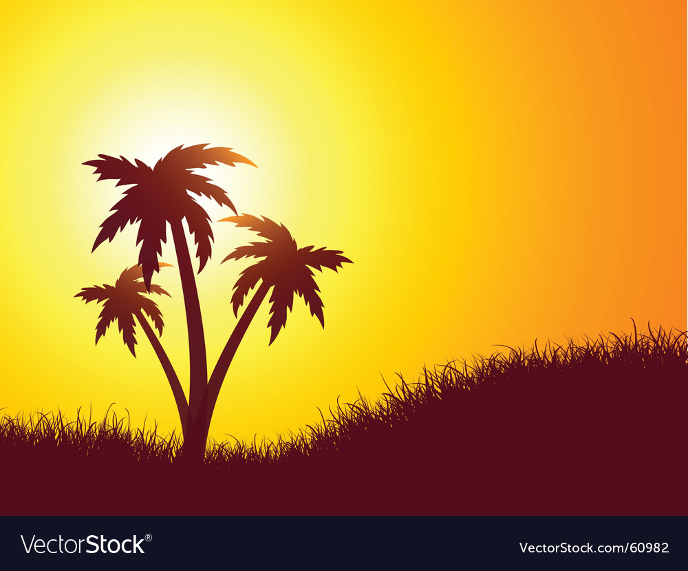 Summer scene Royalty Free Vector Image - VectorStock