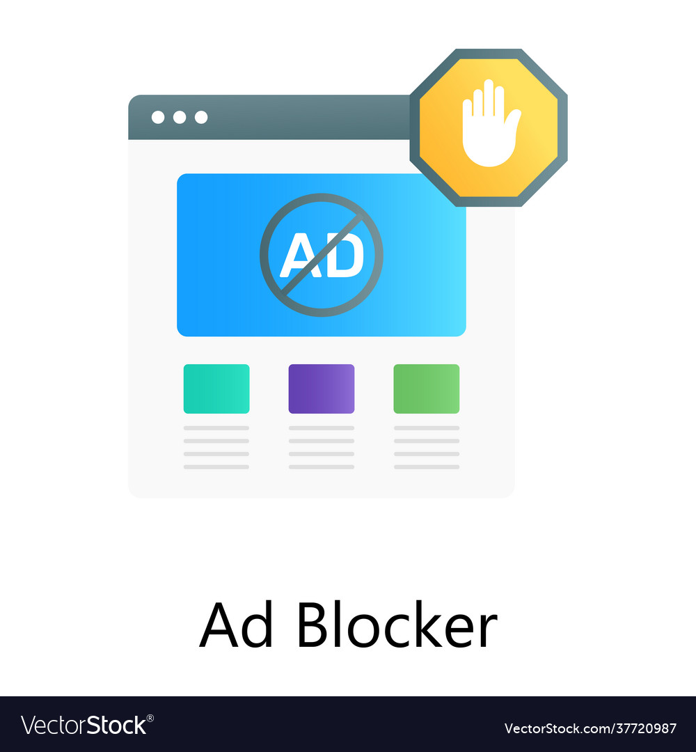 Ad blocker Royalty Free Vector Image - VectorStock