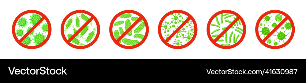 Antibacterial antiviral icon germ virus bacteria Vector Image