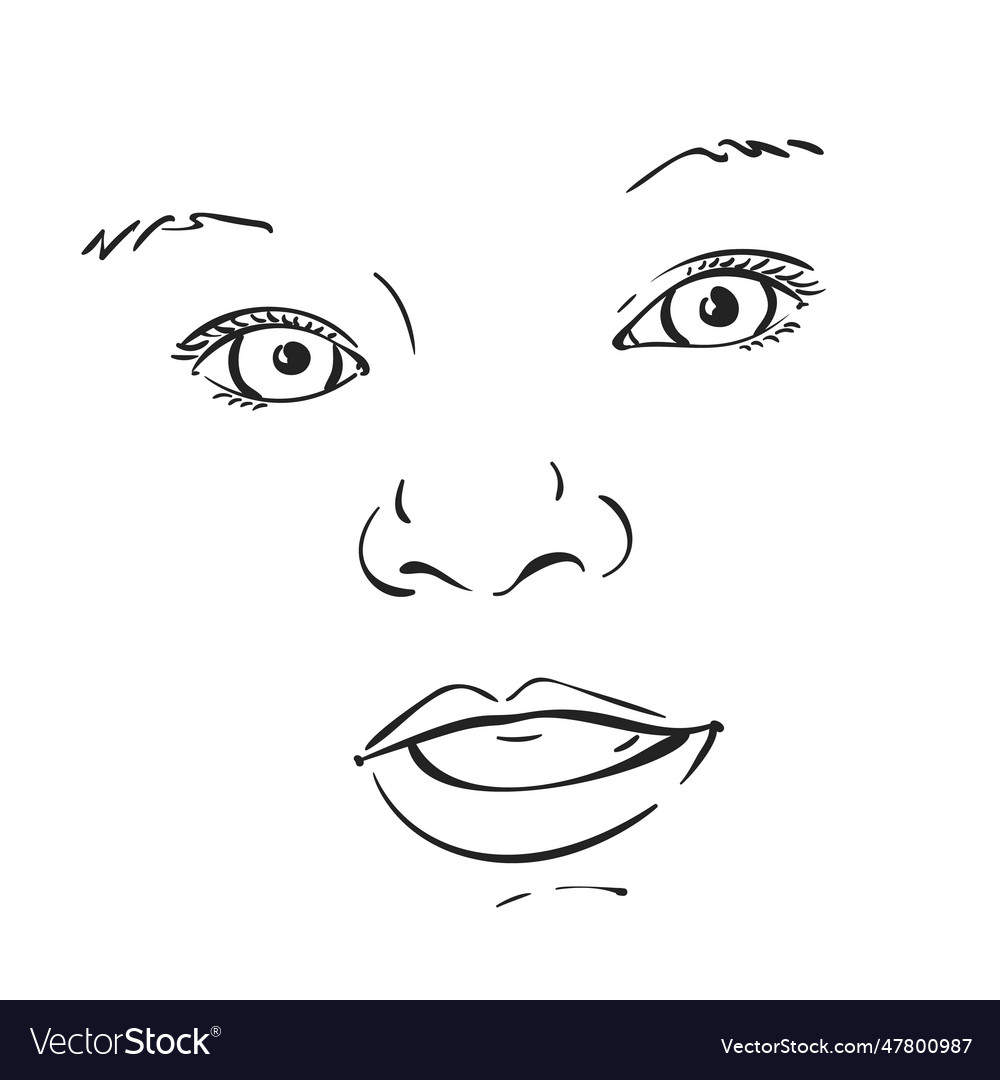 Face Royalty Free Vector Image - VectorStock