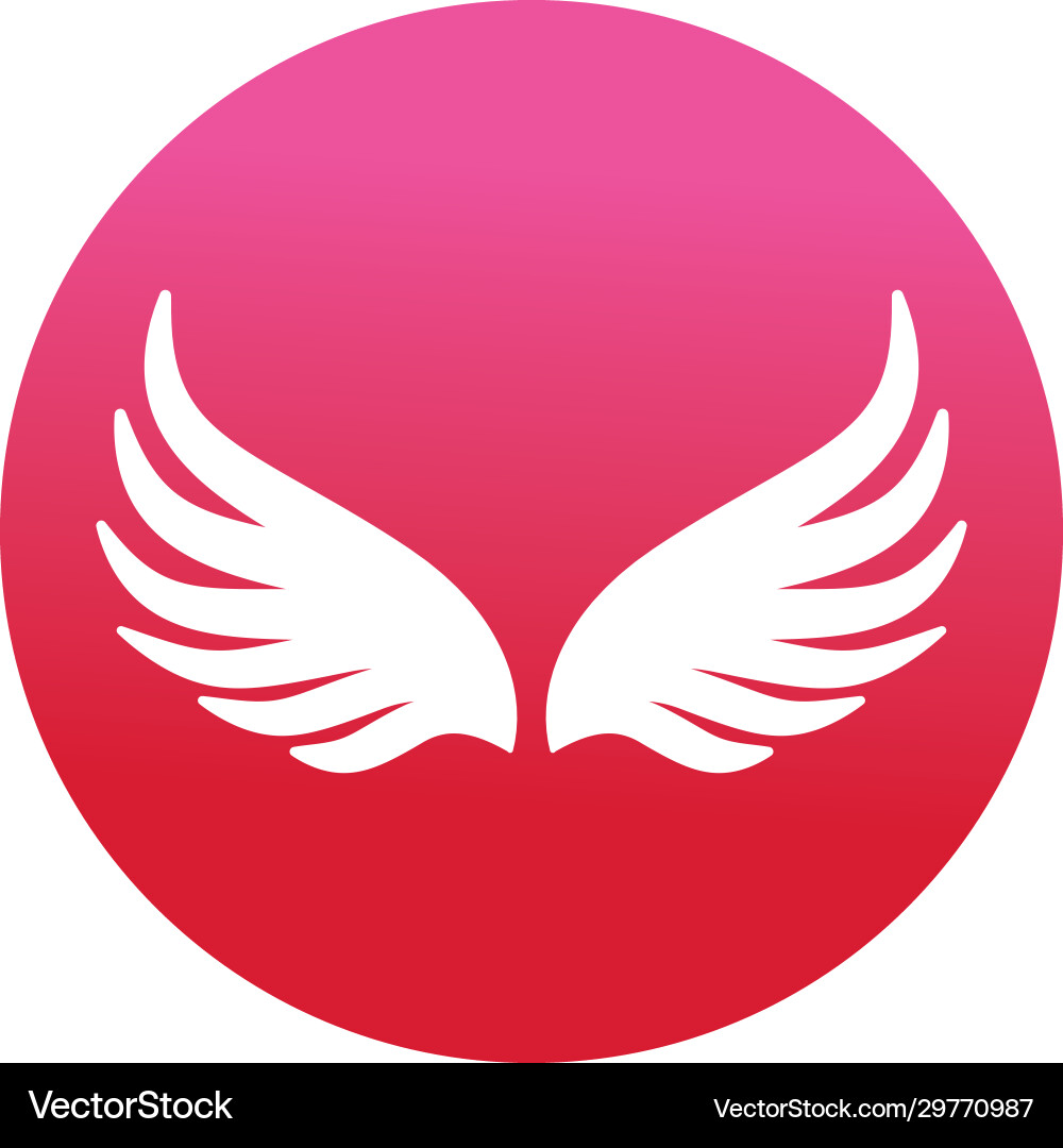 Isolated wings silhouette block style icon Vector Image