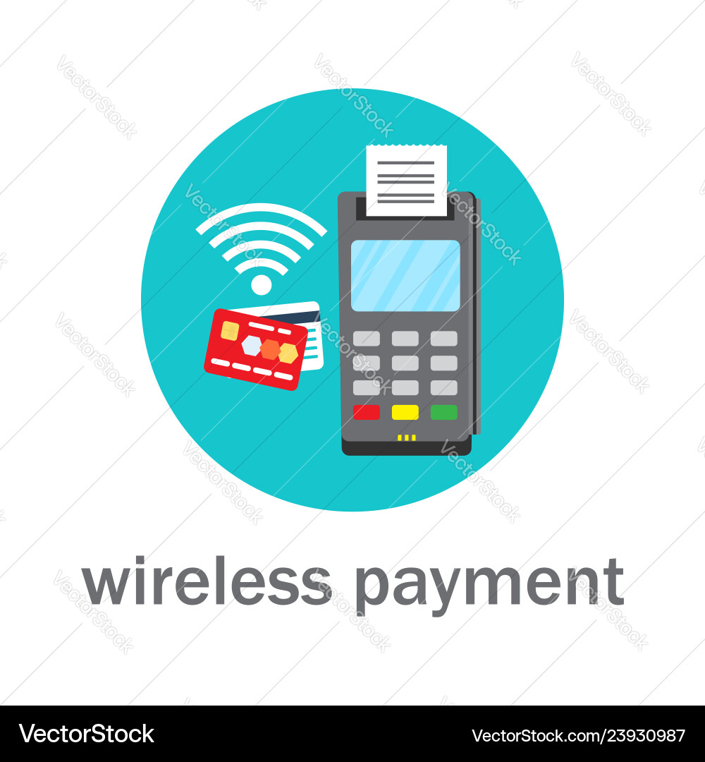 Nfc wireless bank payment credit card Royalty Free Vector