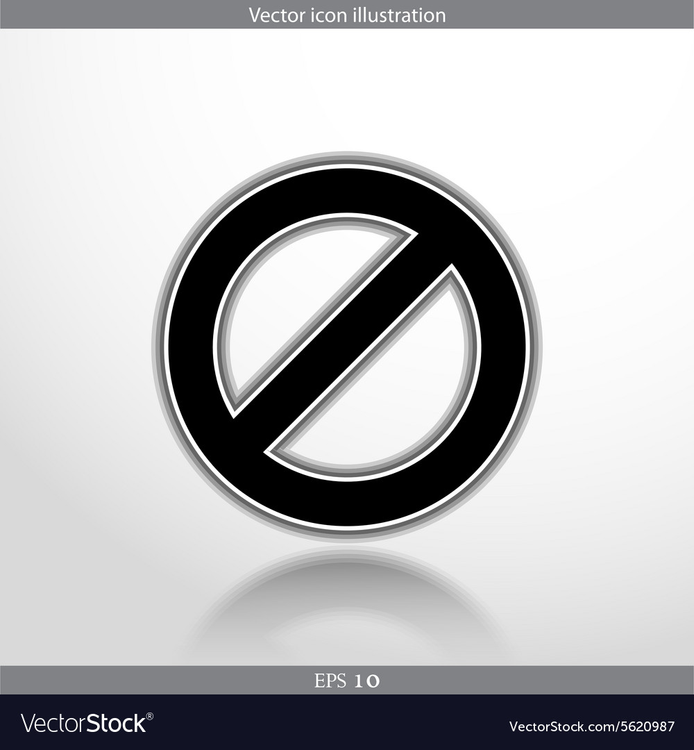 Not allowed sign web icon Royalty Free Vector Image