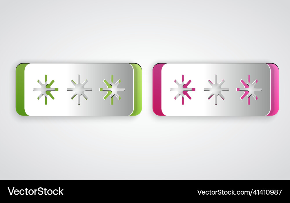 Paper cut password protection and safety access Vector Image