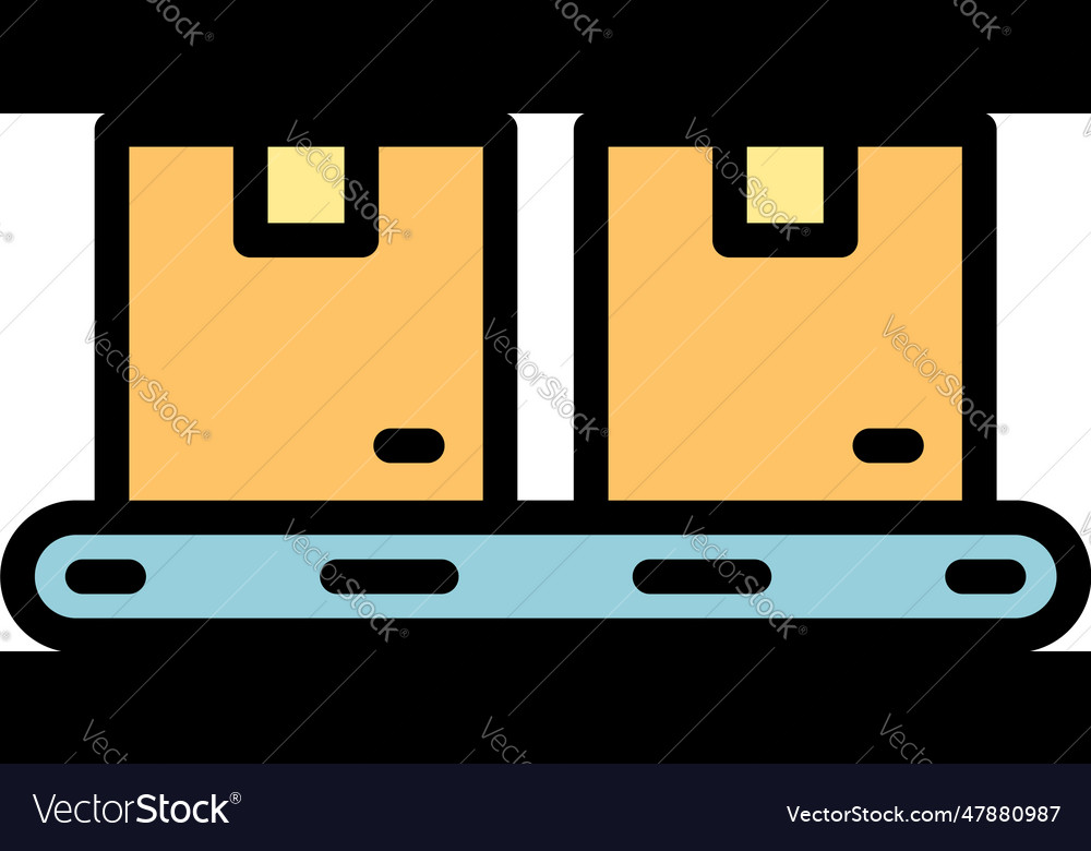 Production workflow icon flat Royalty Free Vector Image