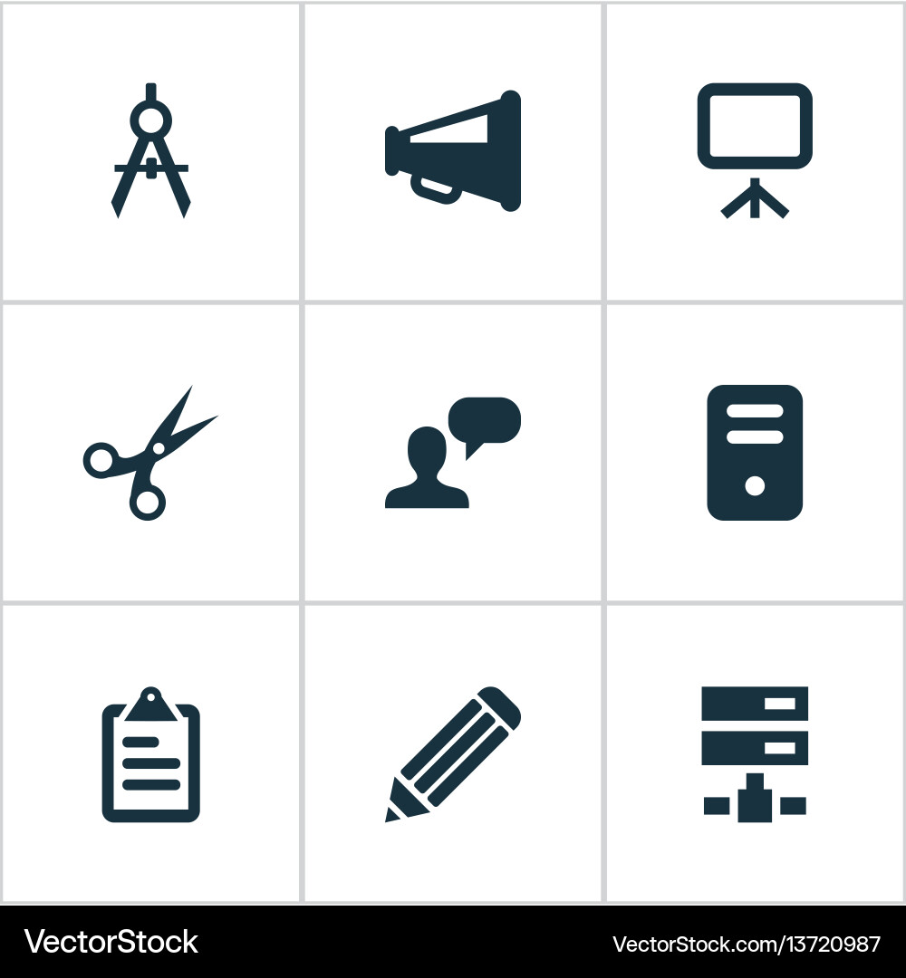 Set of simple icons Royalty Free Vector Image - VectorStock