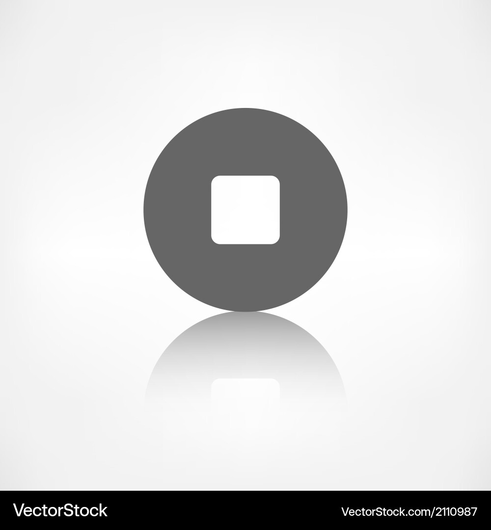 Stop icon media player button Royalty Free Vector Image