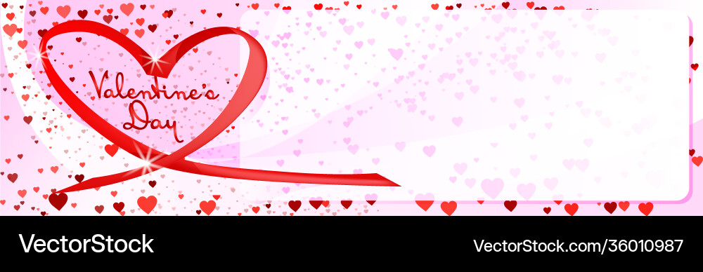 Valentines day celebration love banner flyer Vector Image
