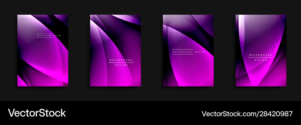 Wave covers set with fluid gradients dynamic Vector Image