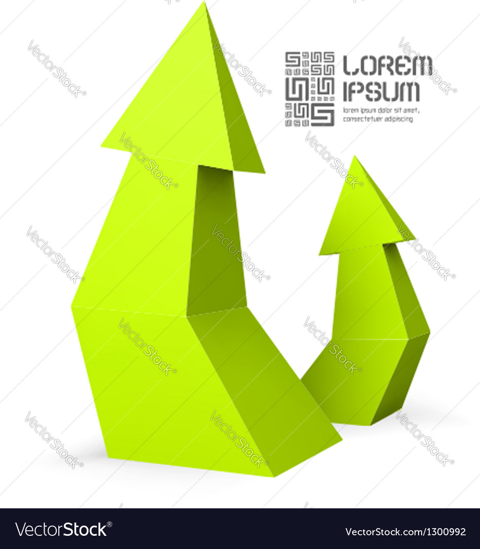 3d arrows Royalty Free Vector Image - VectorStock