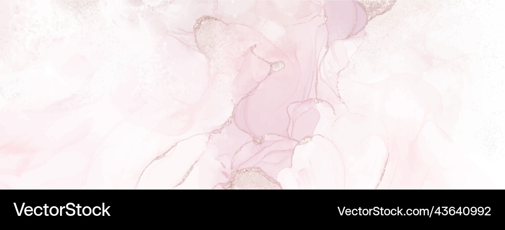 Abstract fluid art with light pink alcohol ink Vector Image