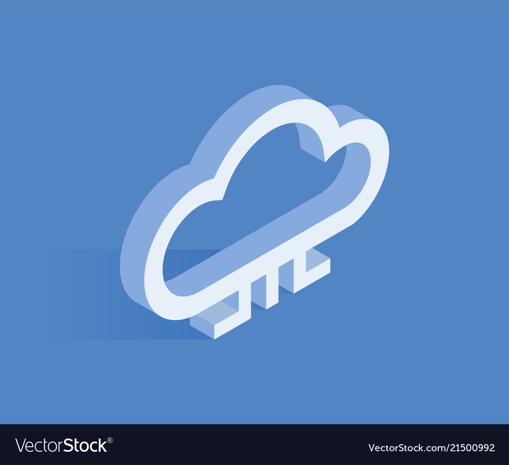 Cloud isometric icon Royalty Free Vector Image Cloud isometric icon Royalty Free Vector Image