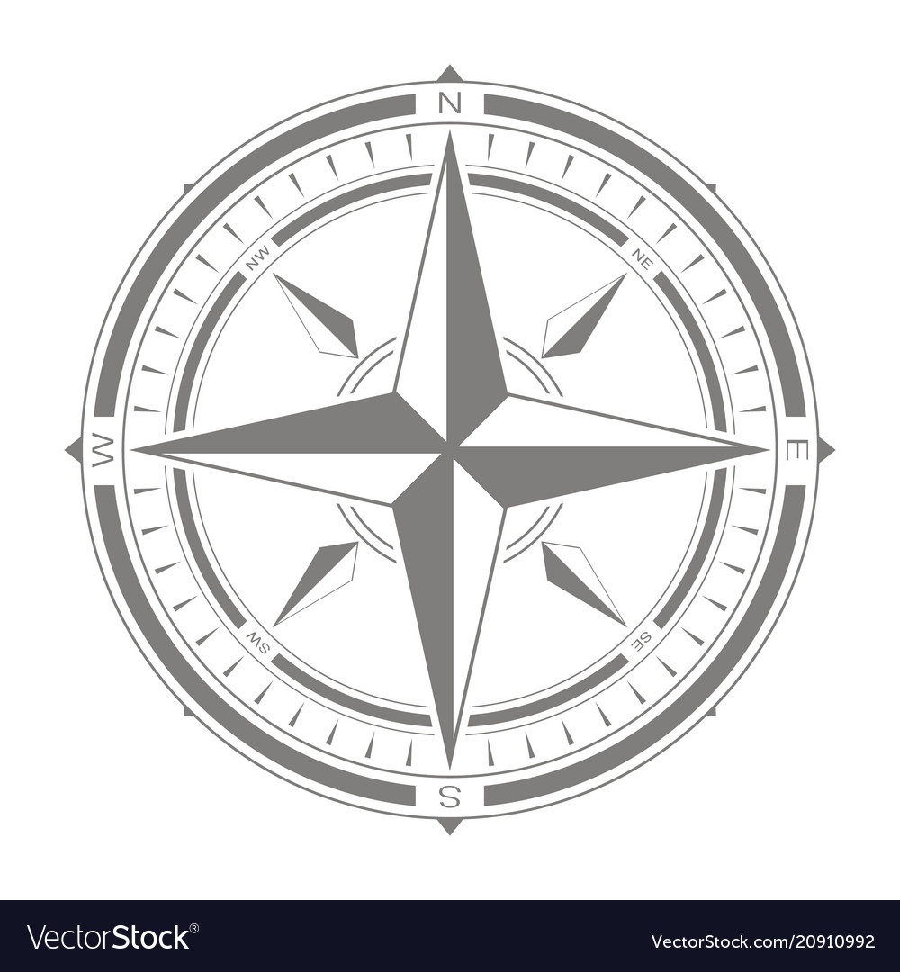 Compass rose Royalty Free Vector Image - VectorStock