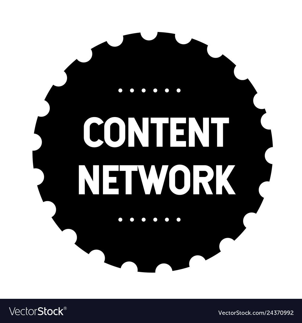 Content network stamp Royalty Free Vector Image