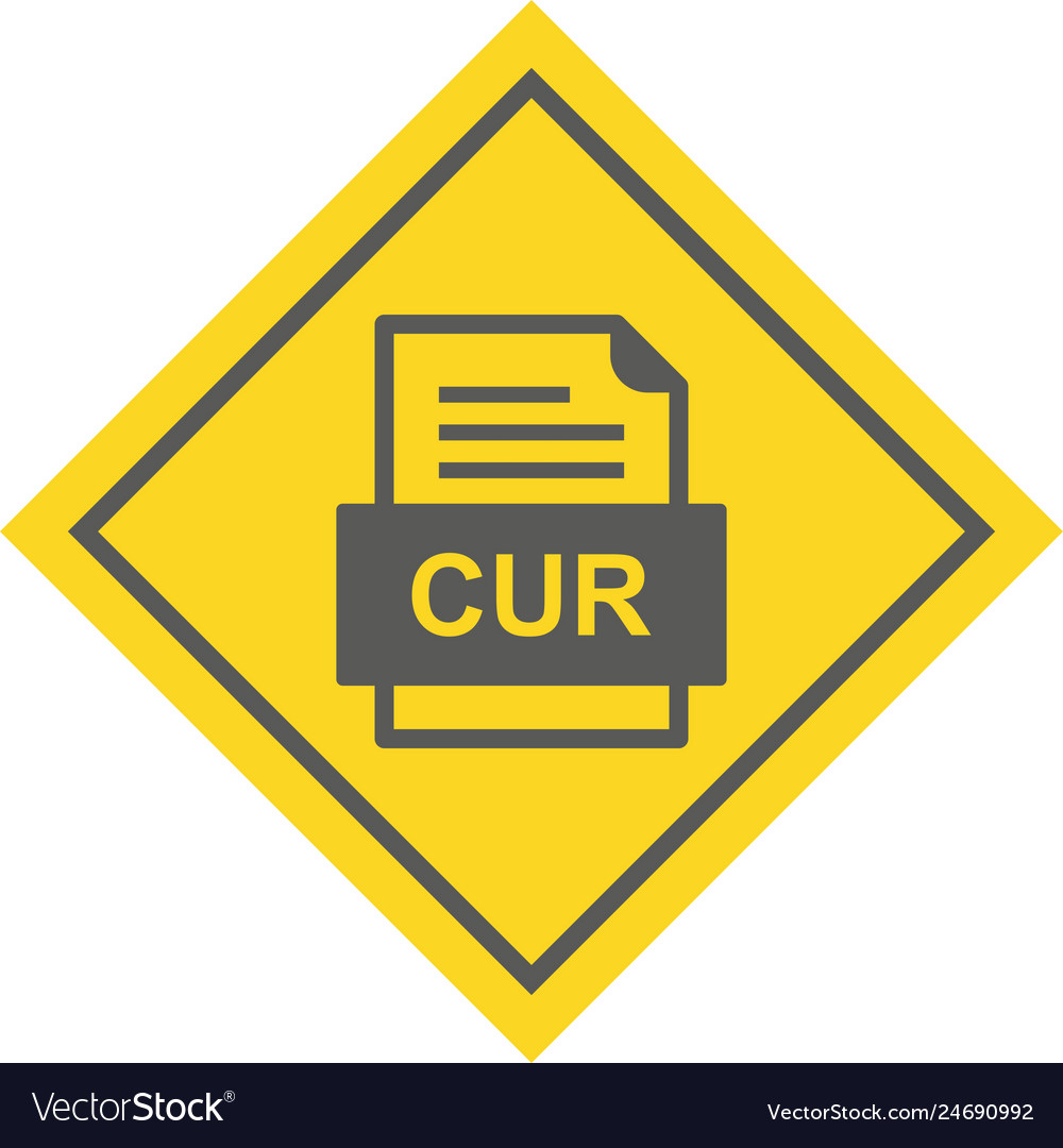 Cur File Document Icon Royalty Free Vector Image