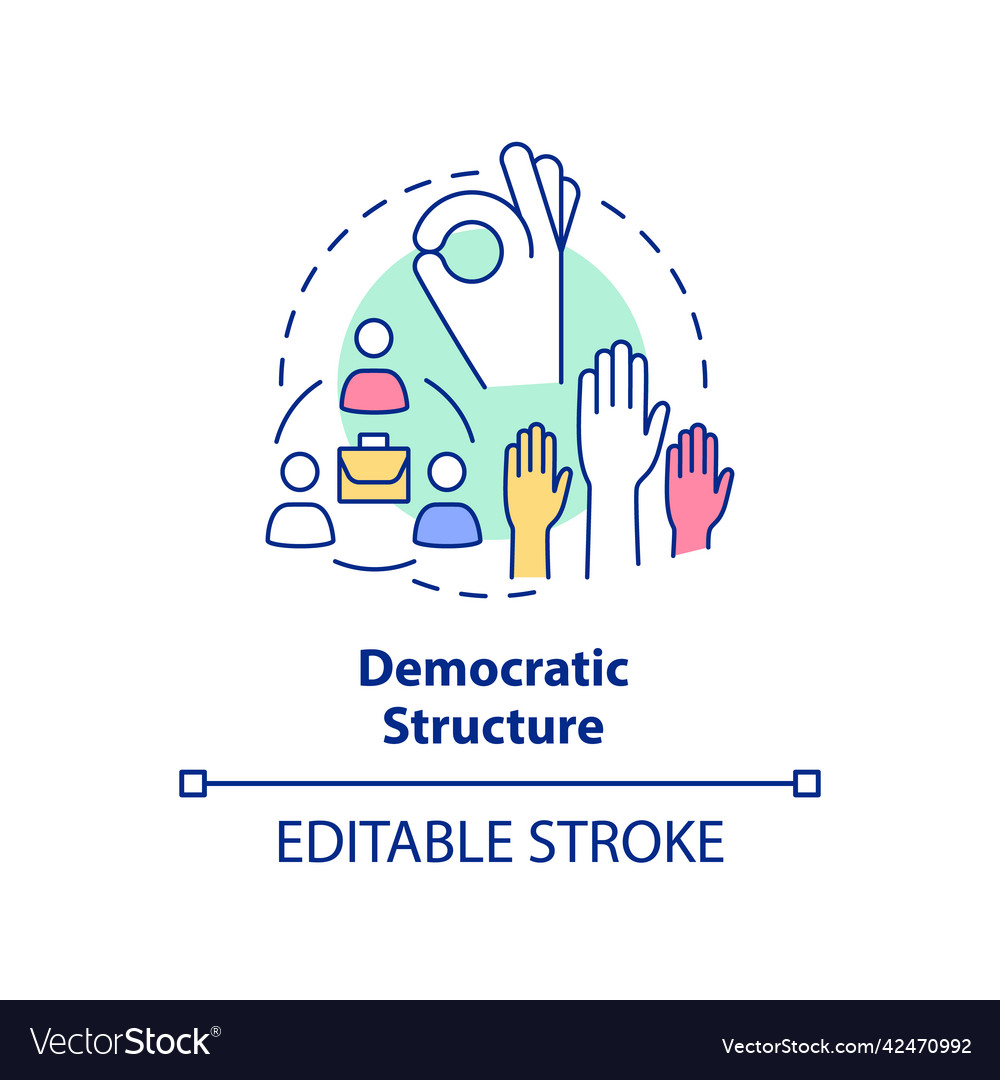 Democratic structure concept icon Royalty Free Vector Image
