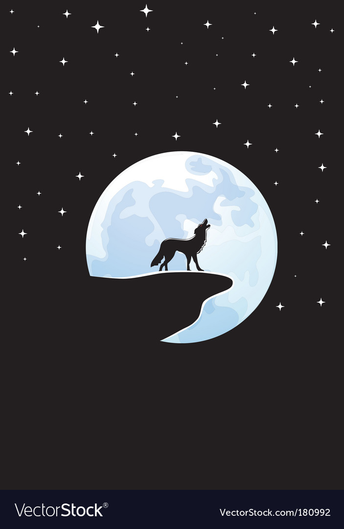 Howling wolf Royalty Free Vector Image - VectorStock