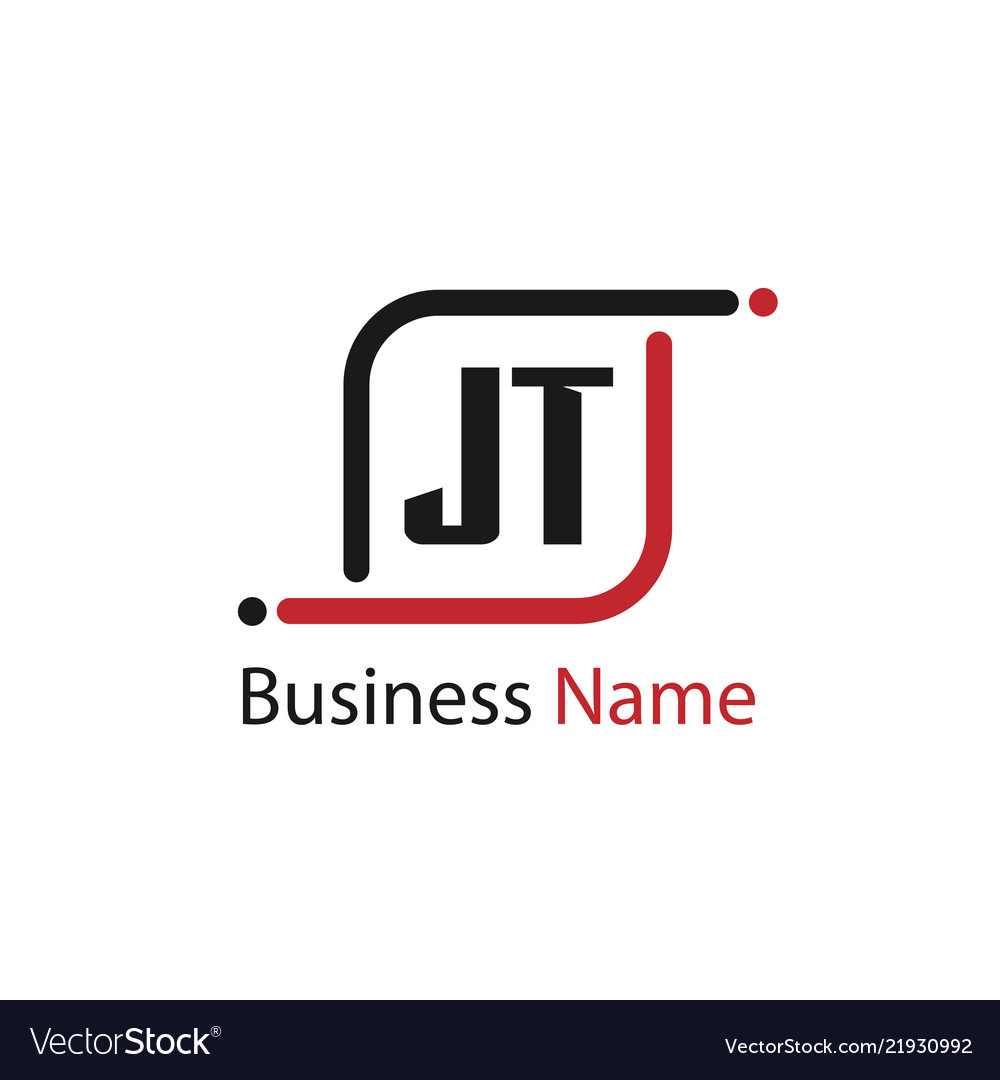 Initial letter jt logo template design Royalty Free Vector