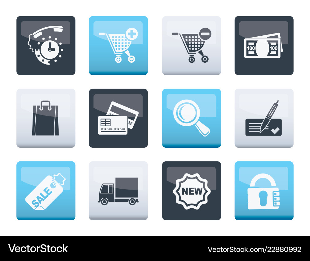 Internet icons for online shop Royalty Free Vector Image
